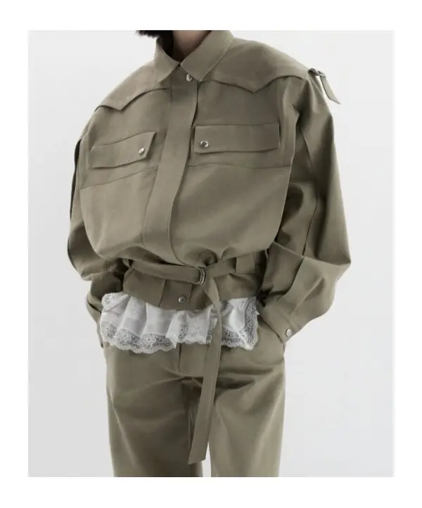 Magda Butrym Cotton Utility Jacket With Belt