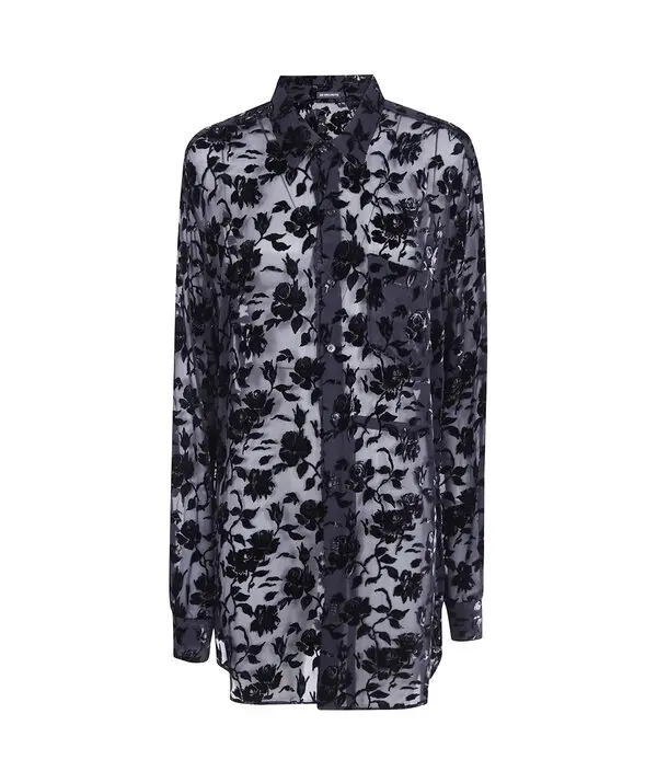 ANN DEMEULEMEESTER Elisabeth Floral-devoré Shirt