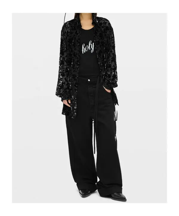 ANN DEMEULEMEESTER Elisabeth Floral-devoré Shirt