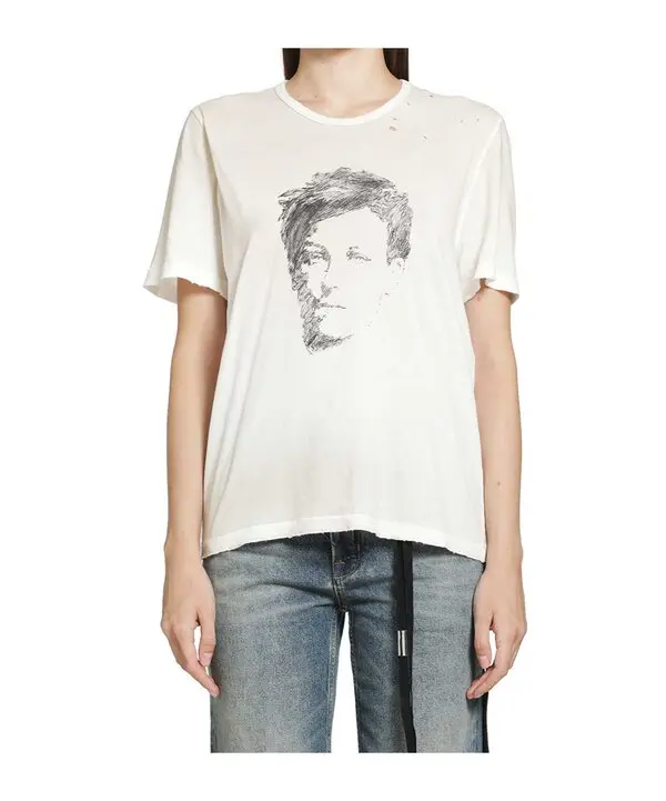 ANN DEMEULEMEESTER Distressed T-shirt