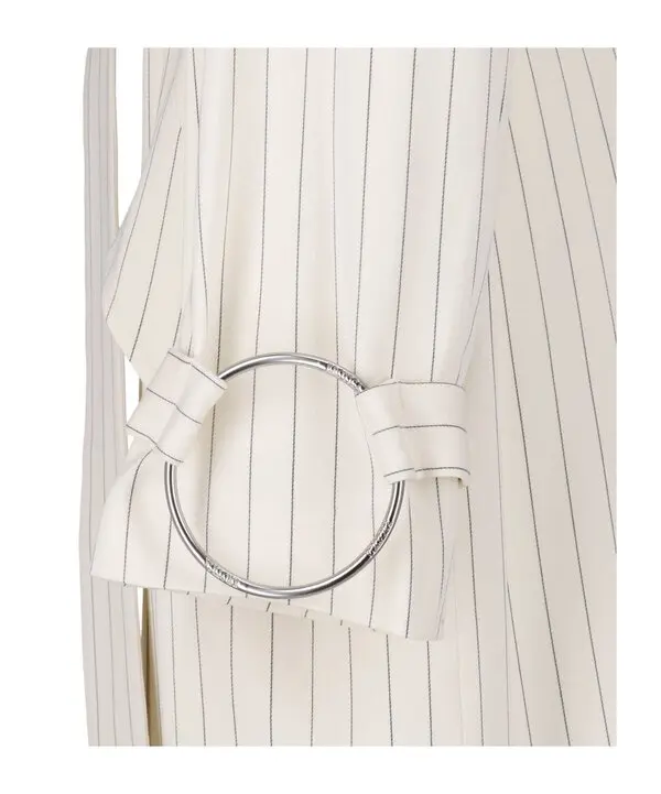 DONDUP Pinstriped Trench Coat