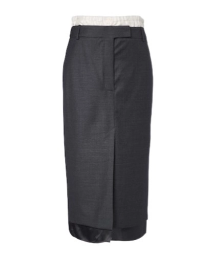 RÓHE Paneled Pencil Skirt - Grey