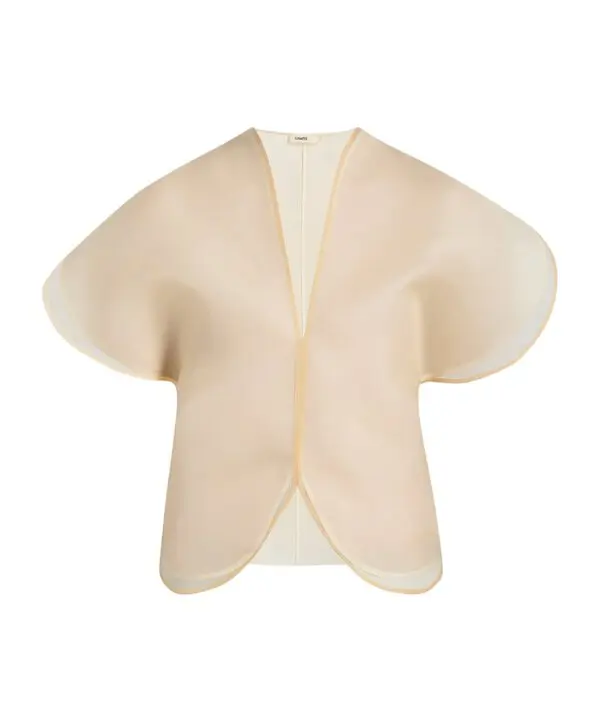 Khaite Briar Silk Organza Top - Champagne