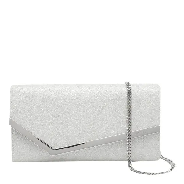 JIMMY CHOO Emmie Glitter Clutch Bag