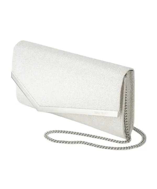 JIMMY CHOO Emmie Glitter Clutch Bag