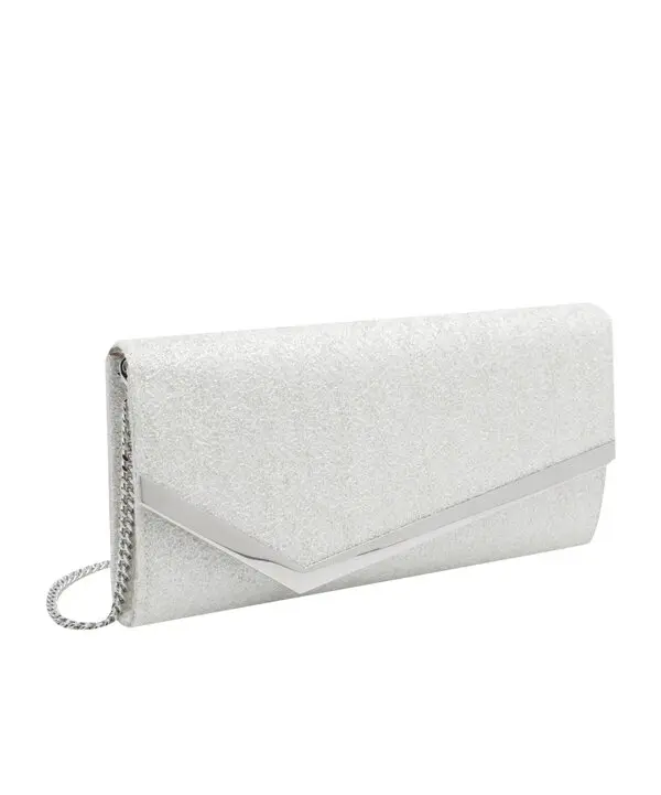 JIMMY CHOO Emmie Glitter Clutch Bag