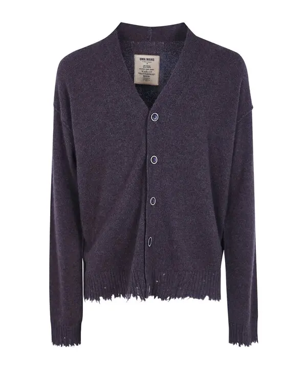 UMA WANG Distressed V-neck Cardigan