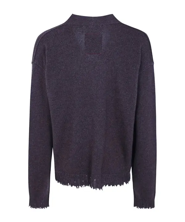 UMA WANG Distressed V-neck Cardigan