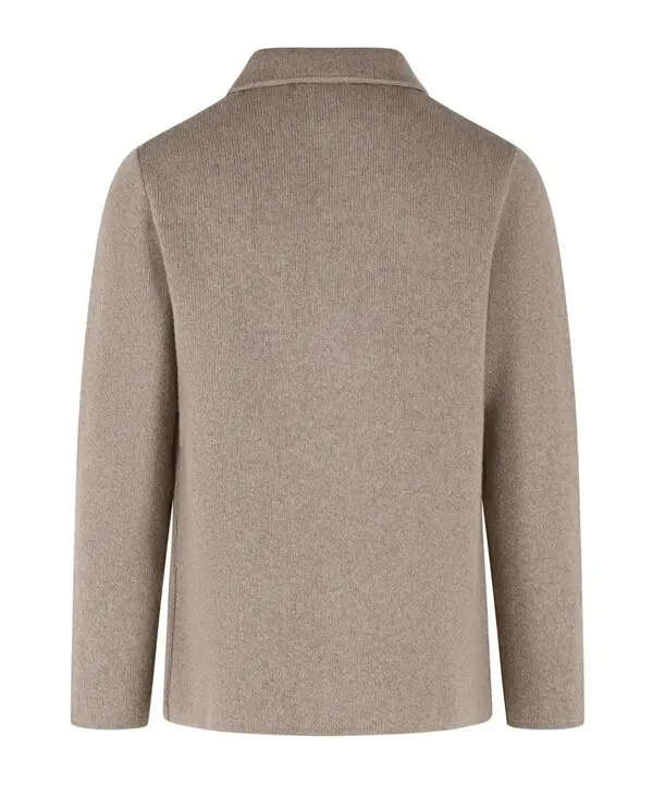 LARDINI Patch Pocket Cashmere Knit Jacket