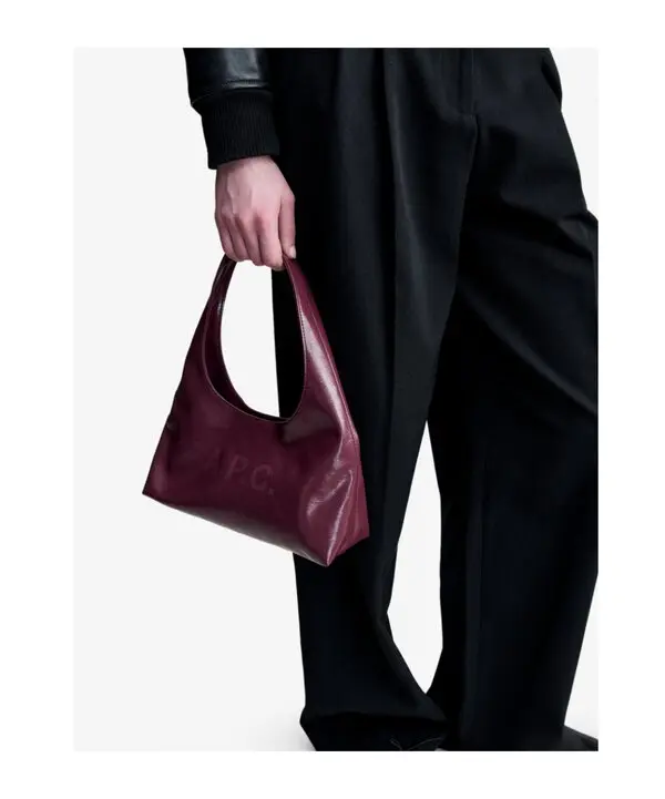 A.p.c. Logo-print Patent-finish Tote Bag
