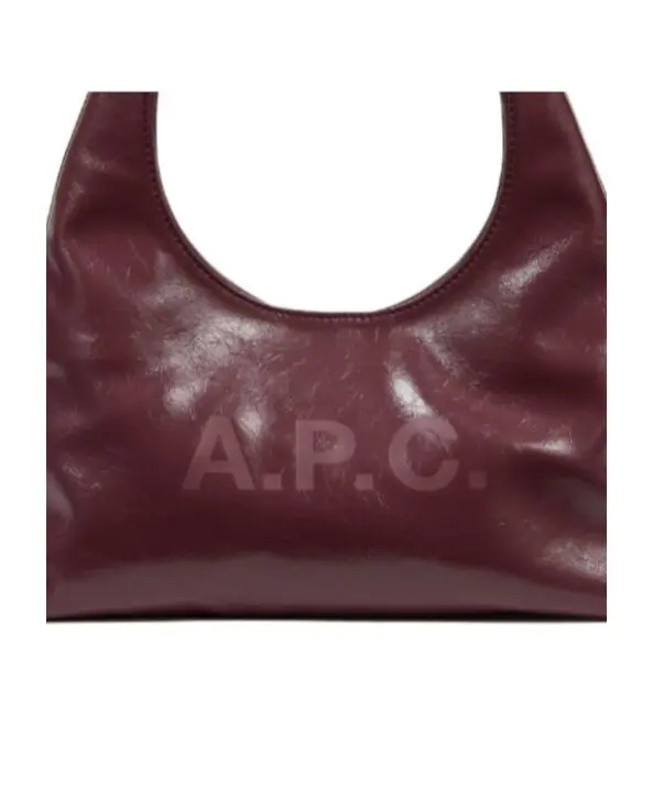 A.p.c. Logo-print Patent-finish Tote Bag