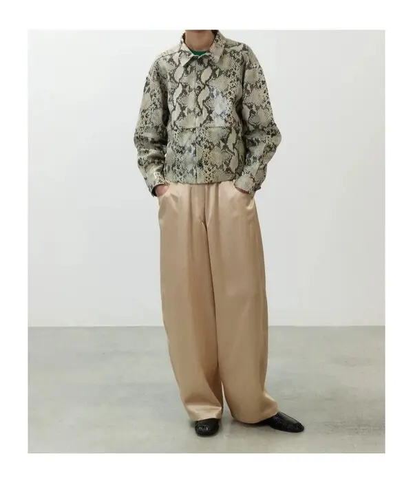 ALYSI Cropped Snakeprint Shirt