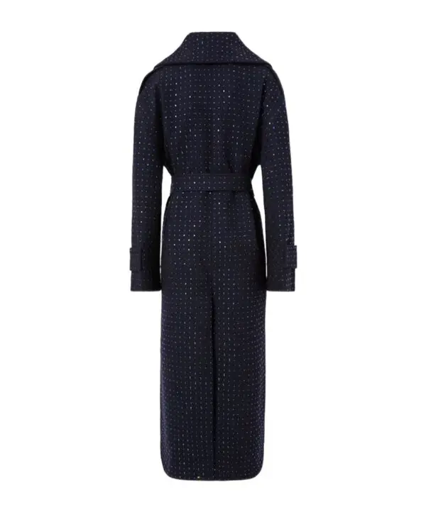Pinko Rhinestone-embellished Belted Coat