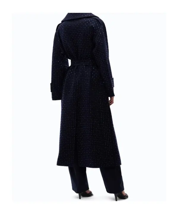 Pinko Rhinestone-embellished Belted Coat