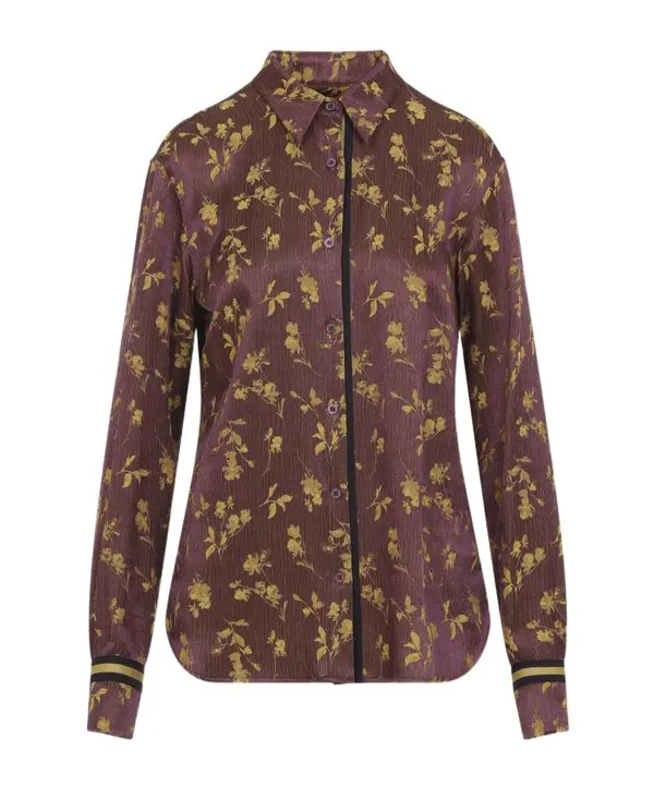 Dries Van Noten Jacquard Shirt - Purple