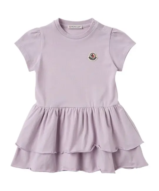 Moncler Shortsleeve Tiered Dress - Pink