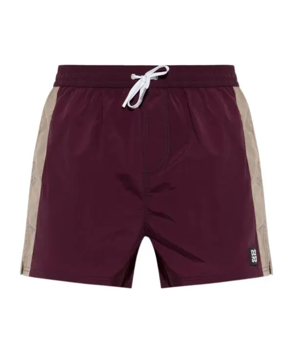 Dsquared2 Drawstring Swim Trunks - Wine Red