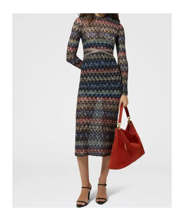 Missoni Zigzag-knit Backless Dress