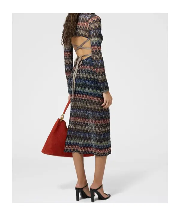 Missoni Zigzag-knit Backless Dress