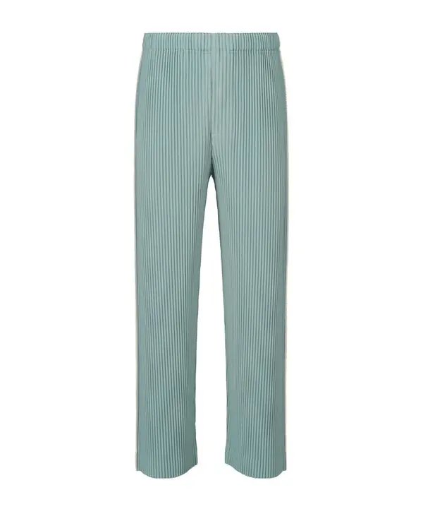 Issey Miyake Embroidery Stripes Trousers - Melancholy Blue