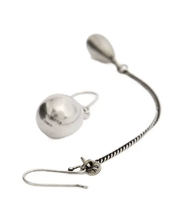 ANN DEMEULEMEESTER Asymmetric Silver Earrings