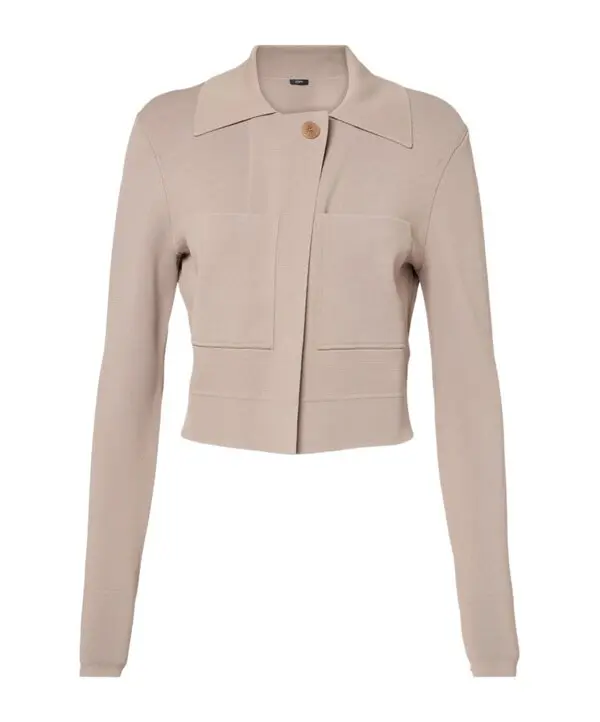 JOSEPH Button Detail Casual Jacket - Nude