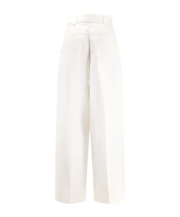 Closed Pleated Wide-leg Pants