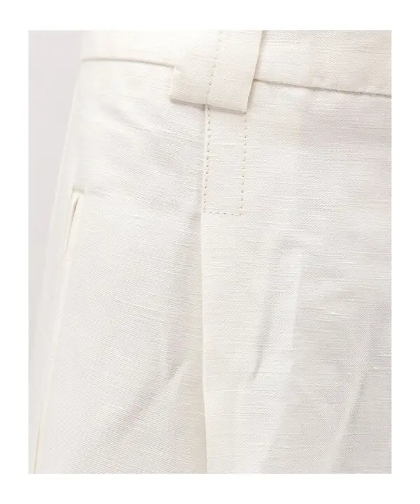 Closed Pleated Wide-leg Pants