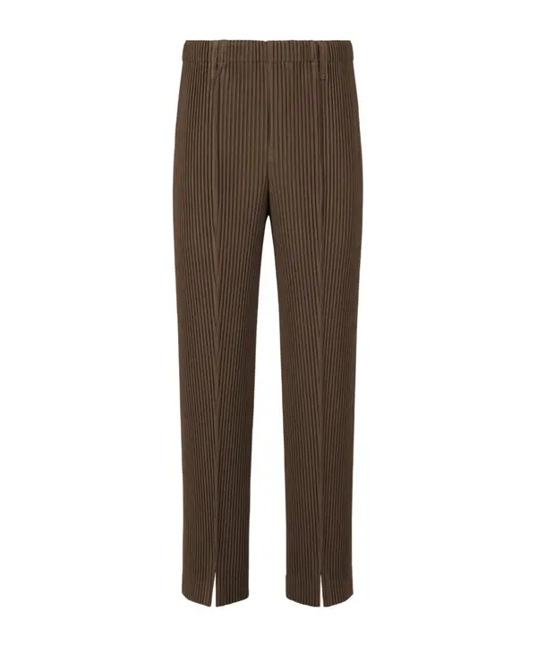 Issey Miyake Tailored Pleats Trousers - Dark Brown