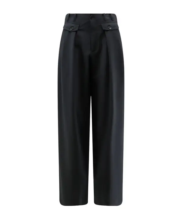 Closed High-waisted Wide-leg Pants