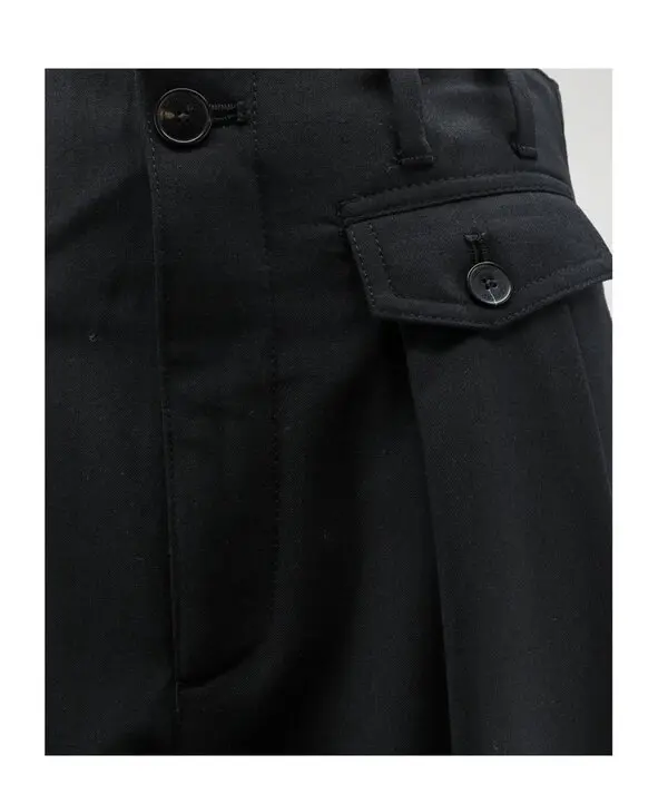 Closed High-waisted Wide-leg Pants