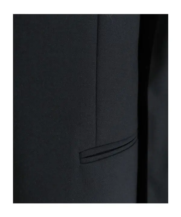 Closed Single-breasted Peak-lapel Blazer