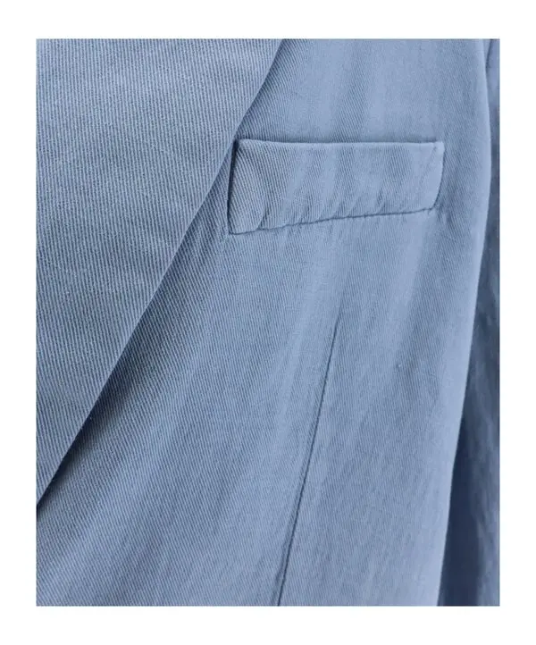 Closed Single-breasted Peak-lapel Blazer