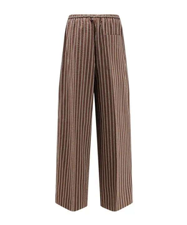 Closed Striped Wide-leg Pants