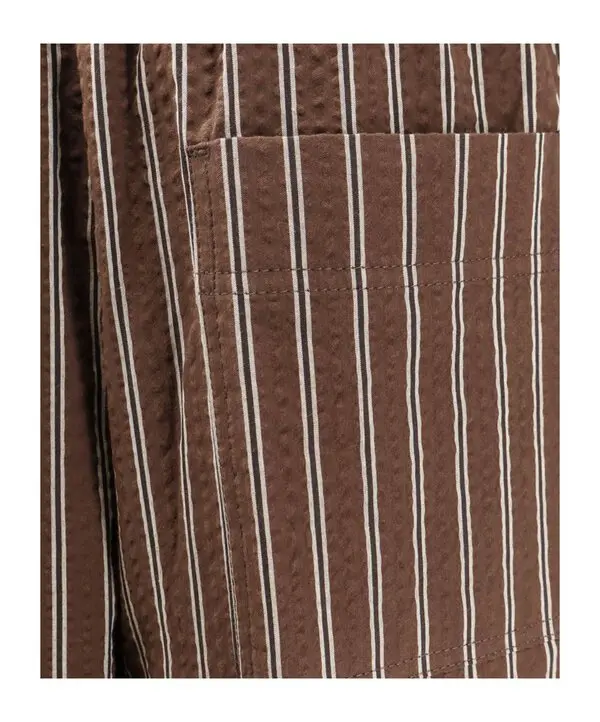 Closed Striped Wide-leg Pants