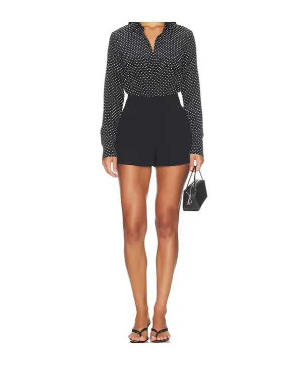 NILI LOTAN Printed Long-sleeve Shirt