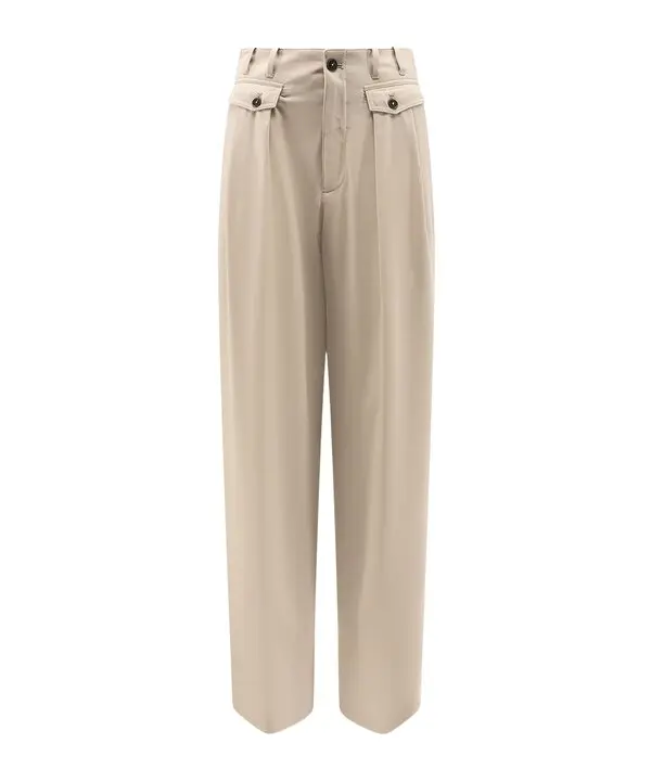 Closed High-waisted Wide-leg Pants