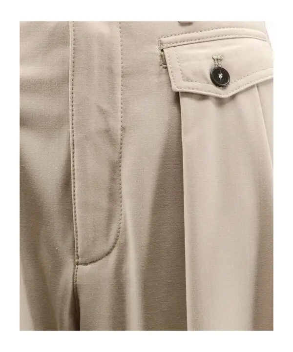 Closed High-waisted Wide-leg Pants