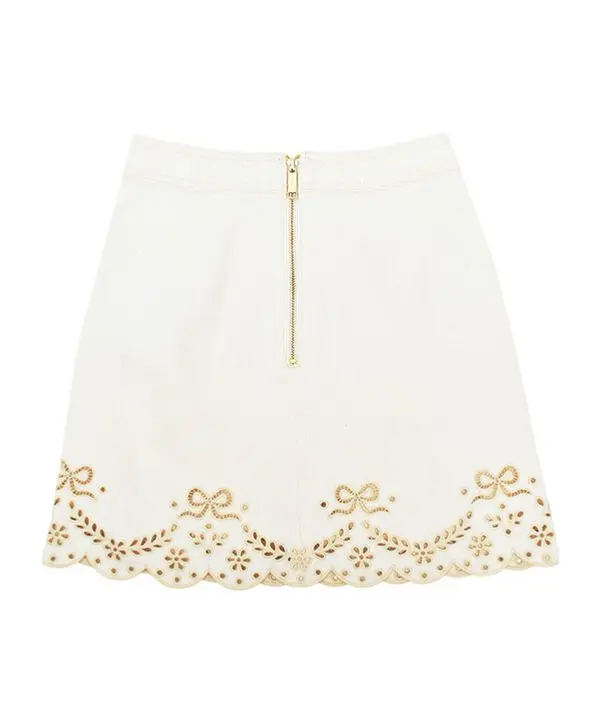 SELF-PORTRAIT Broderie Mini Skirt