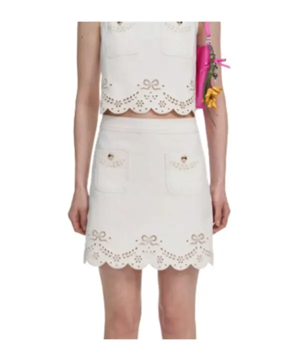 SELF-PORTRAIT Broderie Mini Skirt