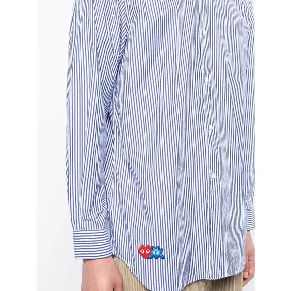 Play Comme Des Garcon Lapel Long-sleeved Shirt