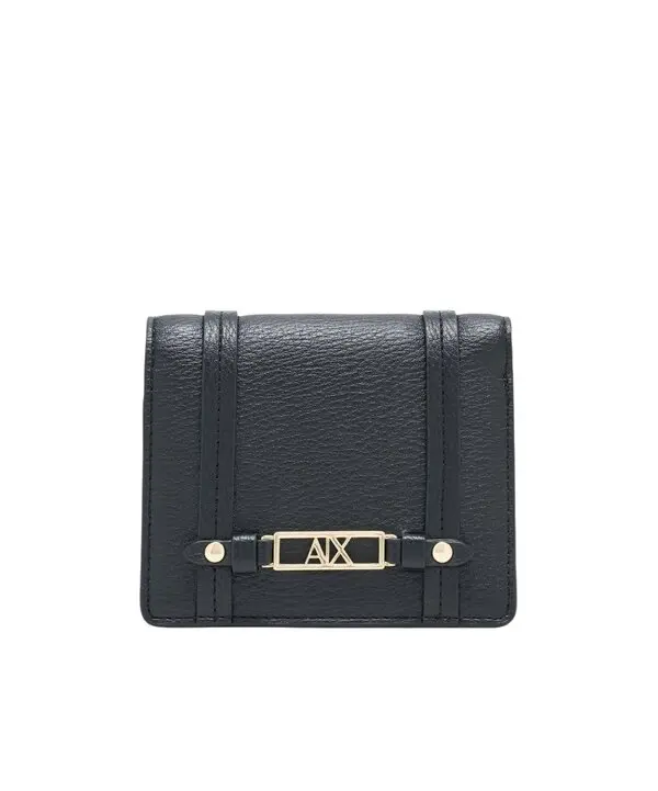 Armani Exchange Mini Wallet In Coated Fabric - Black