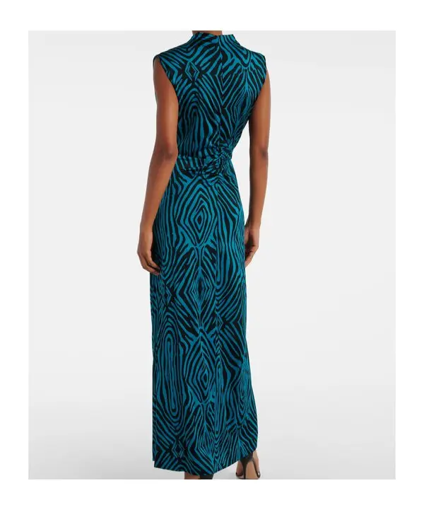 Diane Von Furstenberg Geri Zebra-print Jersey Maxi Dress