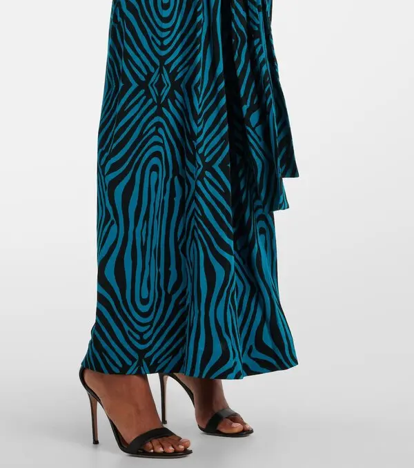 Diane Von Furstenberg Geri Zebra-print Jersey Maxi Dress