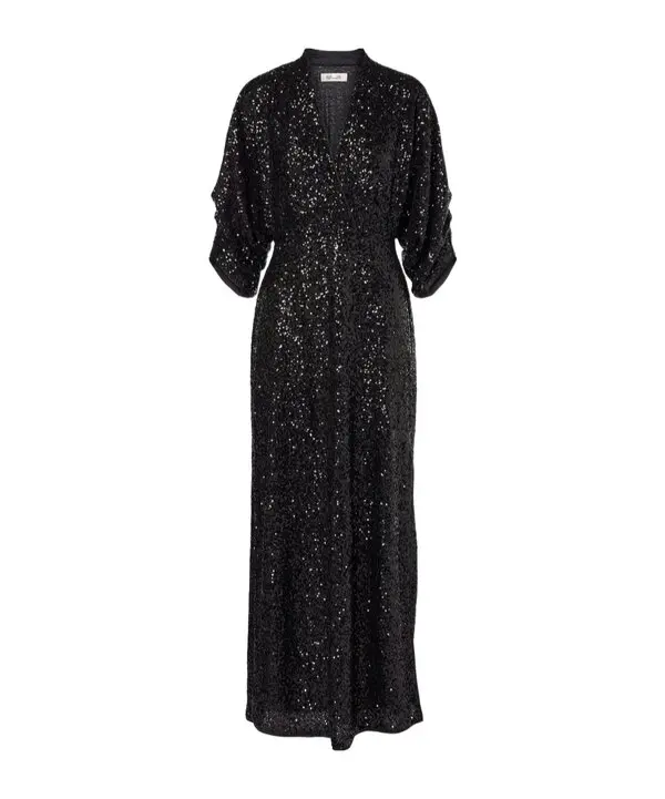 Diane Von Furstenberg Jessel Sequined Maxi Dress - Black