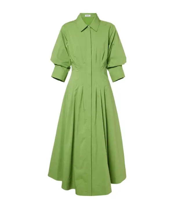 Simkhai Jazz Cotton-blend Poplin Midi Dress - Green
