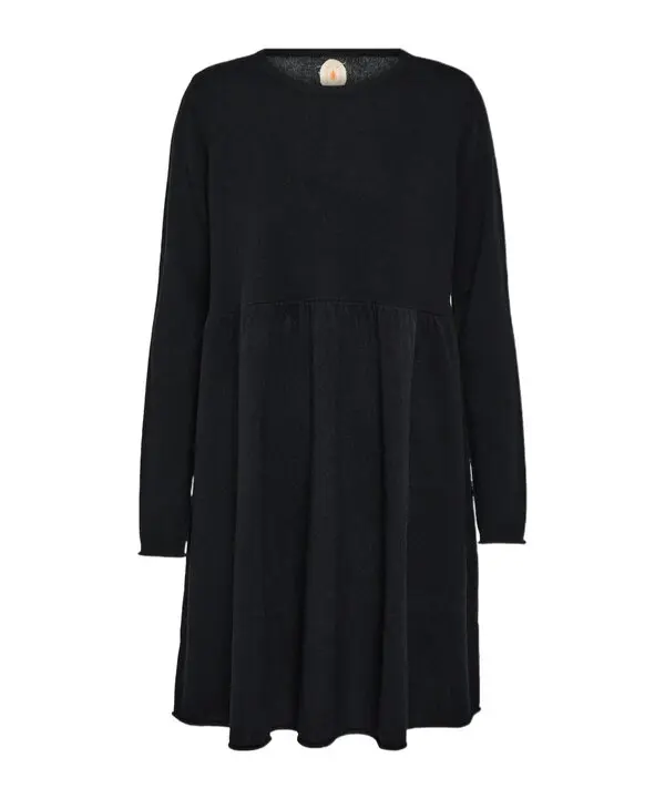 Jardin Des Orangers Round Neck Long Sleeve Ribbed Dress