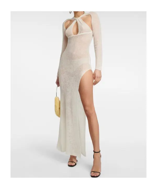 Coperni Semi-transparent Ruffle Over-length Dress