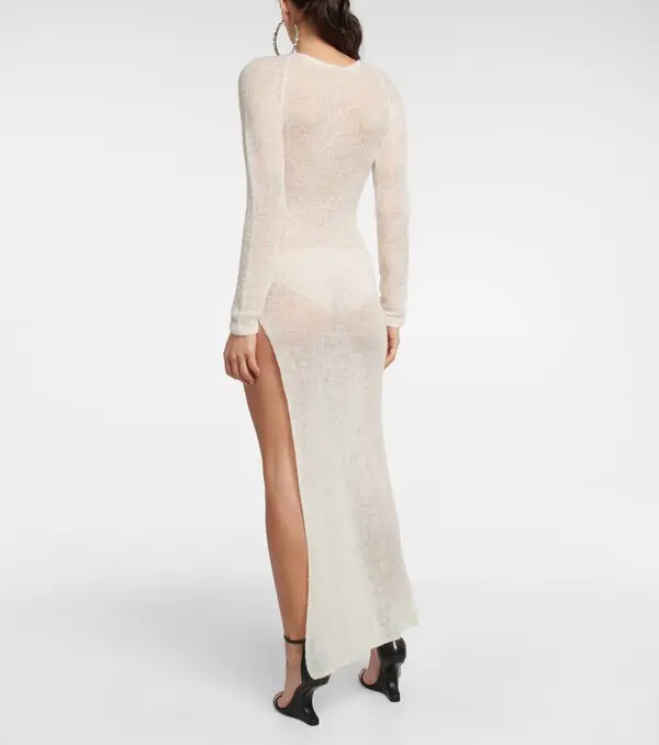 Coperni Semi-transparent Ruffle Over-length Dress