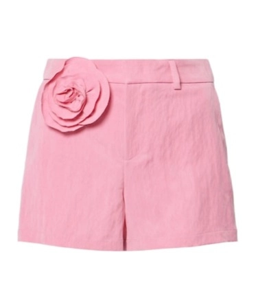 Blumarine Floral-appliqué Gabardine Shorts